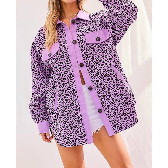 MAINSTRIP | Jackets & Coats | New Mainstrip Jungle Shacket In Purple ...